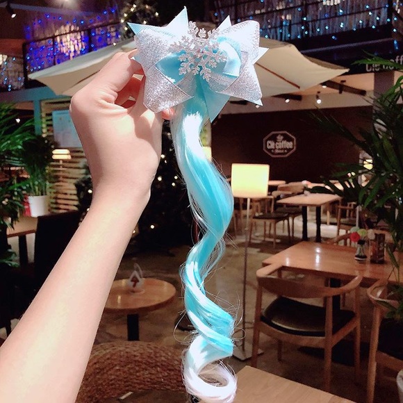 Hair | Disney Frozen Elsa Cartoon Blue Twisted Hair Wig Barrette Clips ...